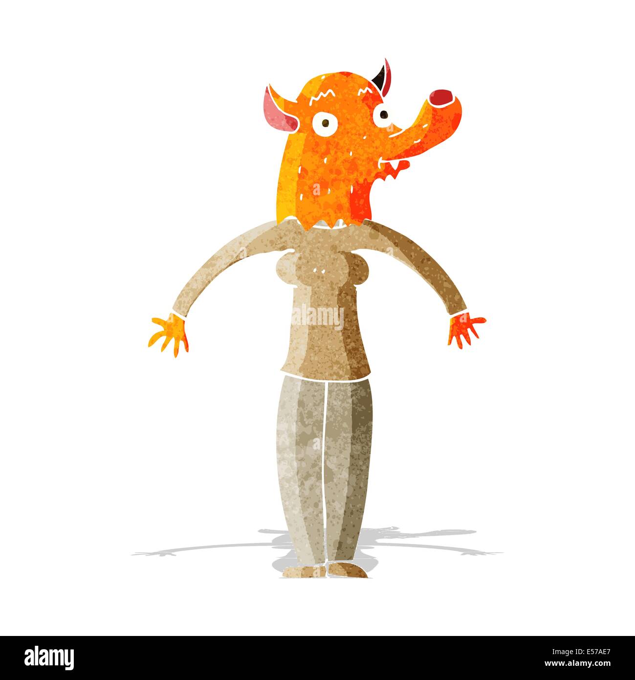 cartoon friendly fox woman Stock Vector Image & Art - Alamy