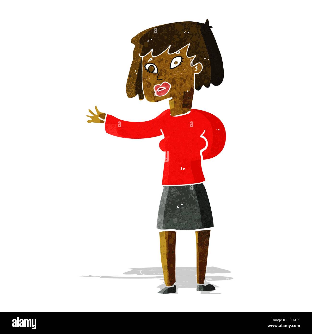 cartoon woman explaining Stock Vector Image & Art - Alamy