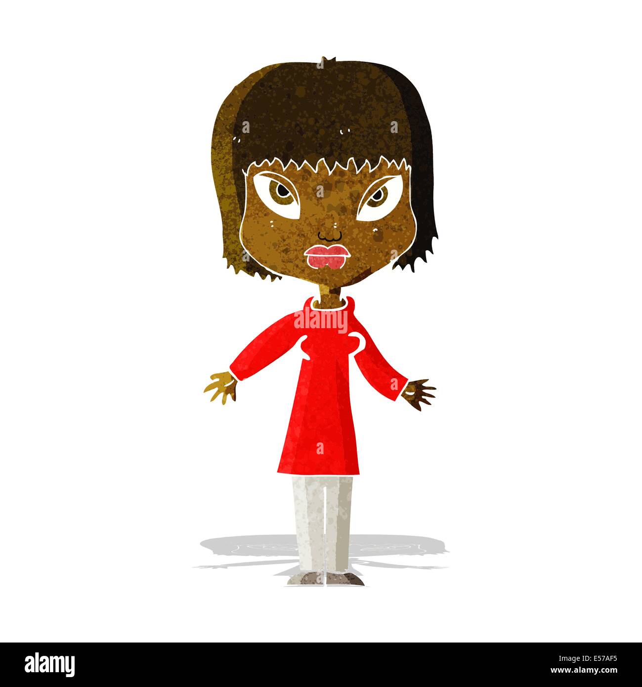 Cute girl open arms Stock Vector Images - Alamy