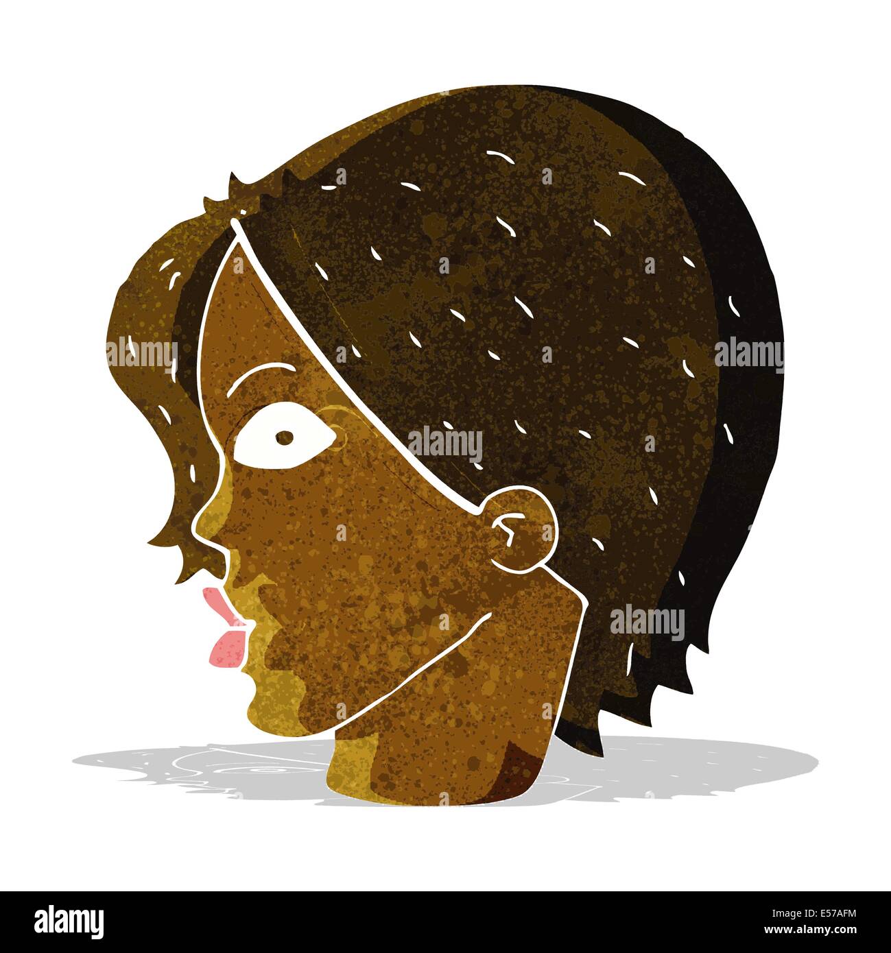 Cartoon staring woman Cut Out Stock Images & Pictures - Alamy