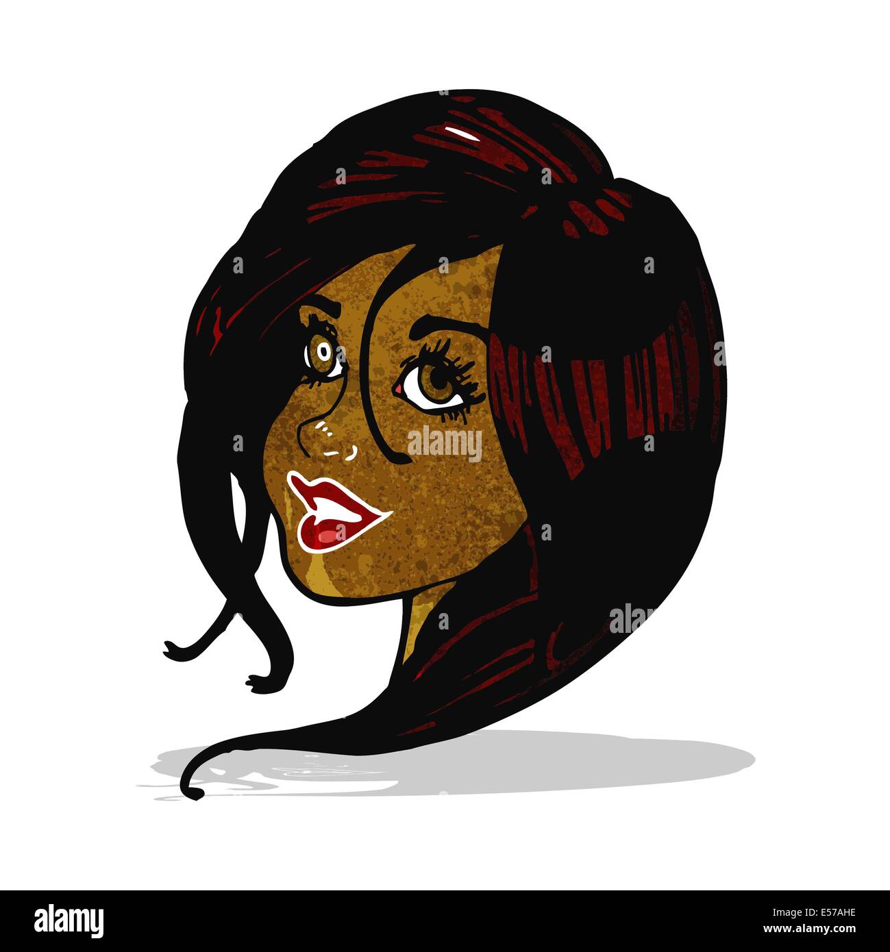 cartoon pretty female face Stock Vector Image & Art - Alamy