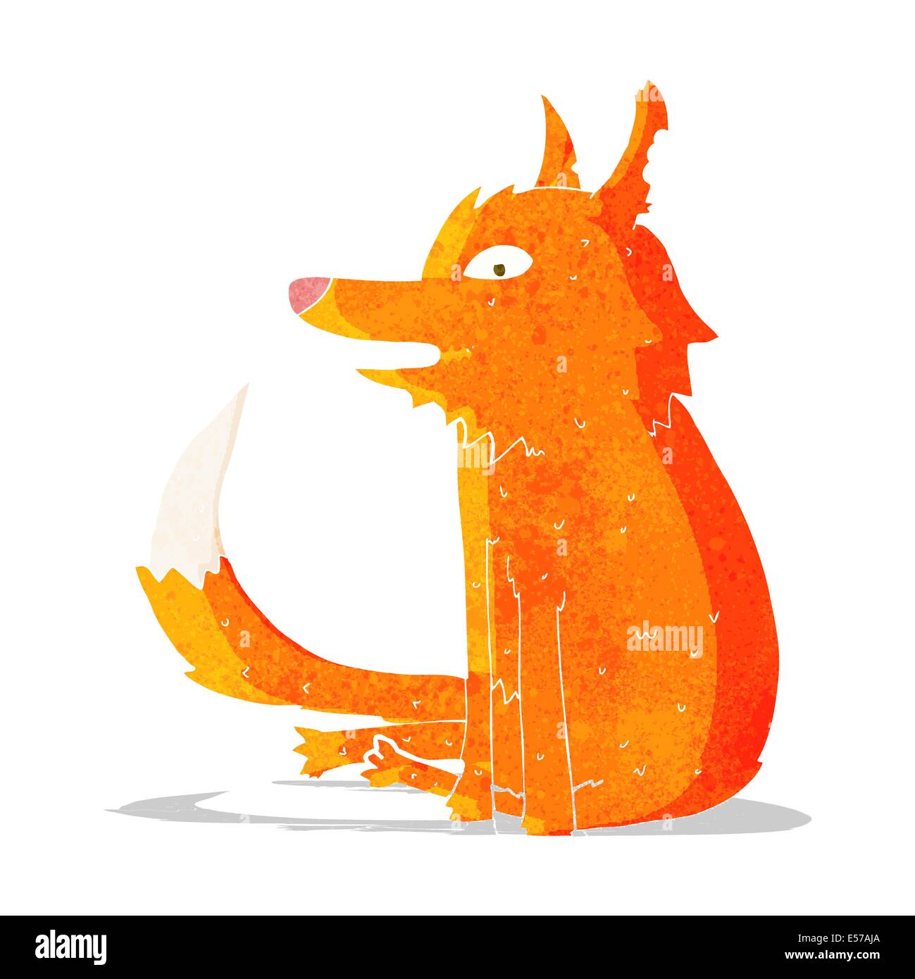 cartoon fox sitting Stock Vector Image & Art - Alamy