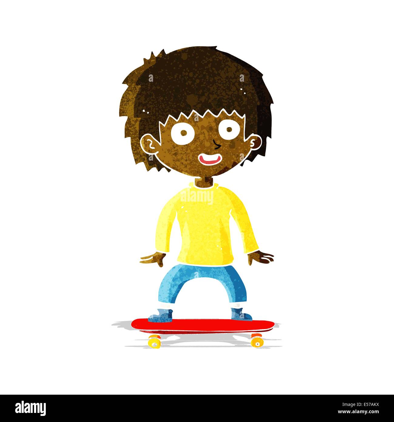 cartoon boy on skateboard Stock Vector Image & Art - Alamy