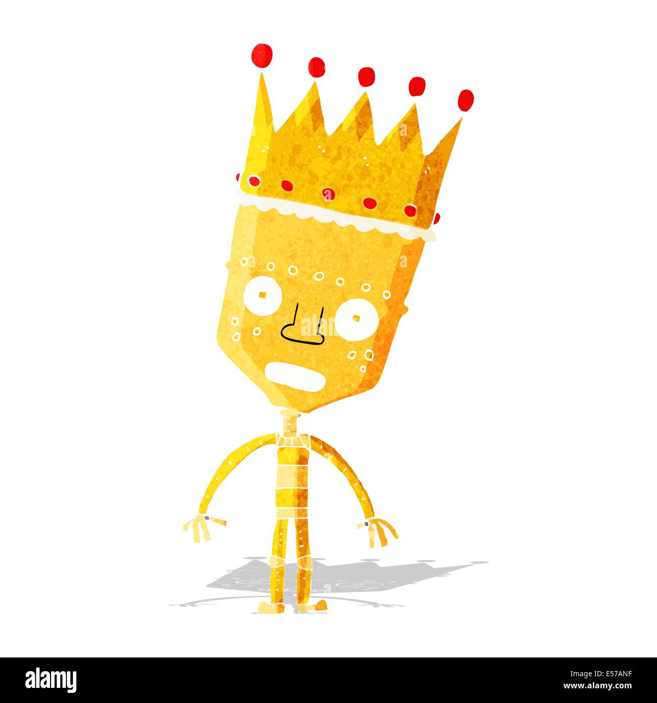 cartoon robot with crown Stock Vector Image & Art - Alamy