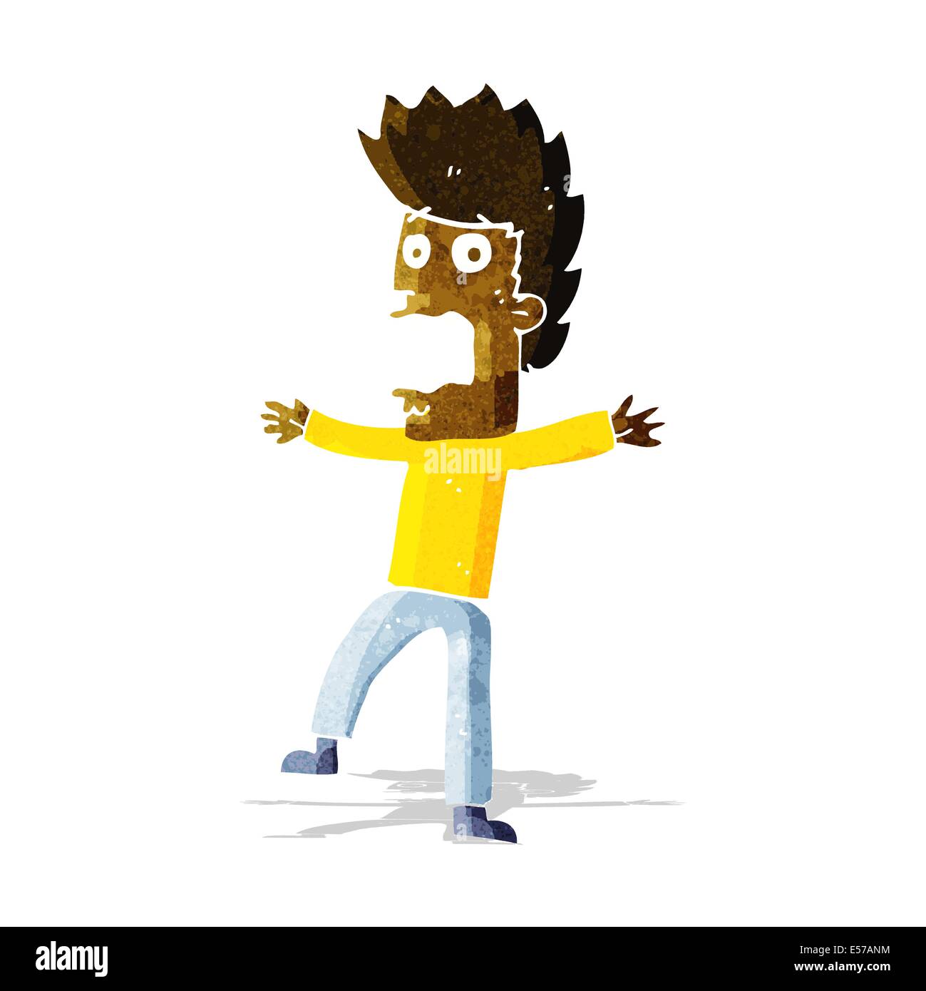 cartoon terrified man Stock Vector Image & Art - Alamy