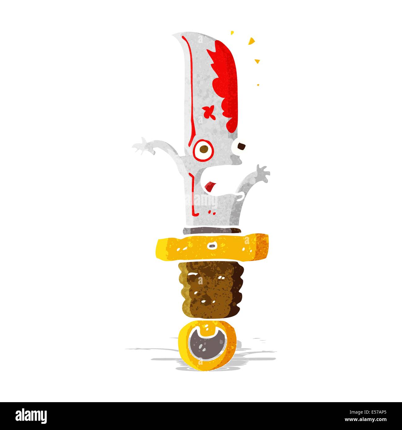 cartoon frightened knife Stock Vector Image & Art - Alamy
