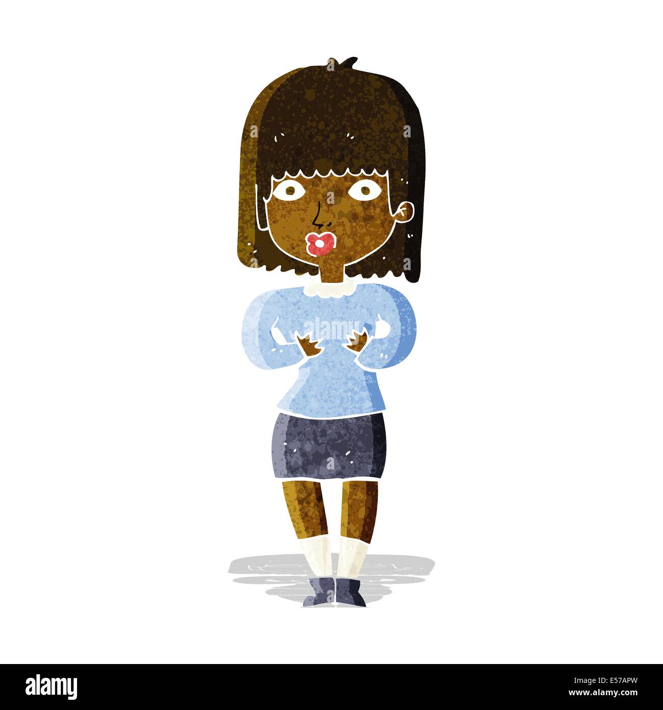cartoon shocked woman Stock Vector Image & Art - Alamy