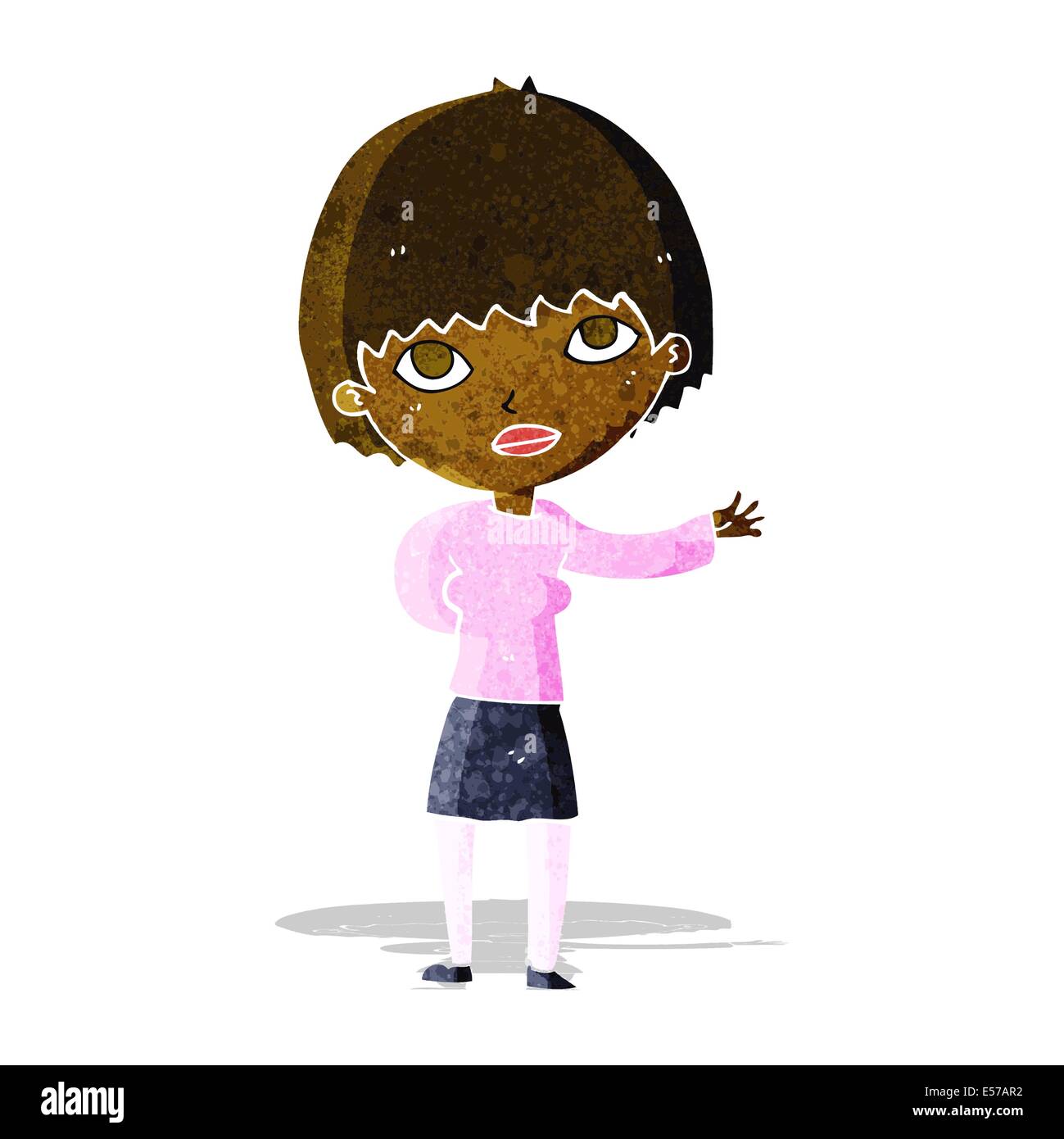 cartoon woman explaining Stock Vector Image & Art - Alamy
