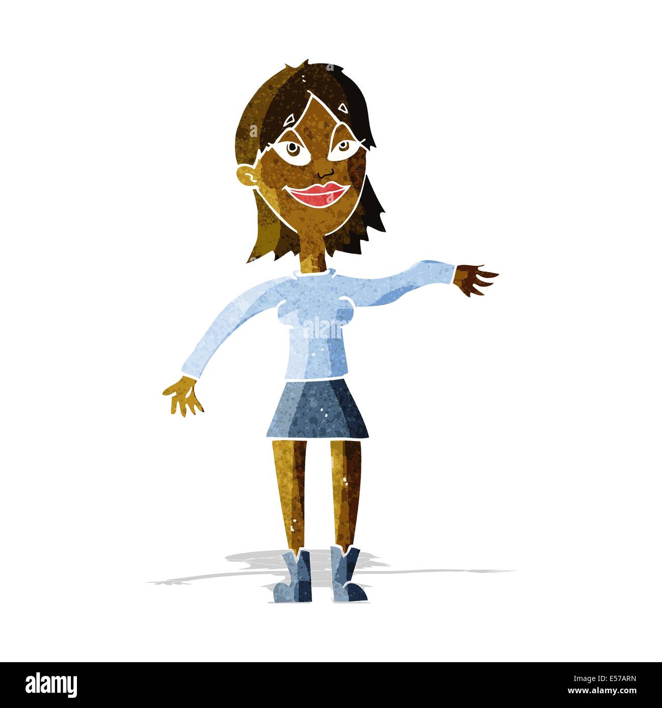 Cartoon woman making hand gesture hi-res stock photography and images ...