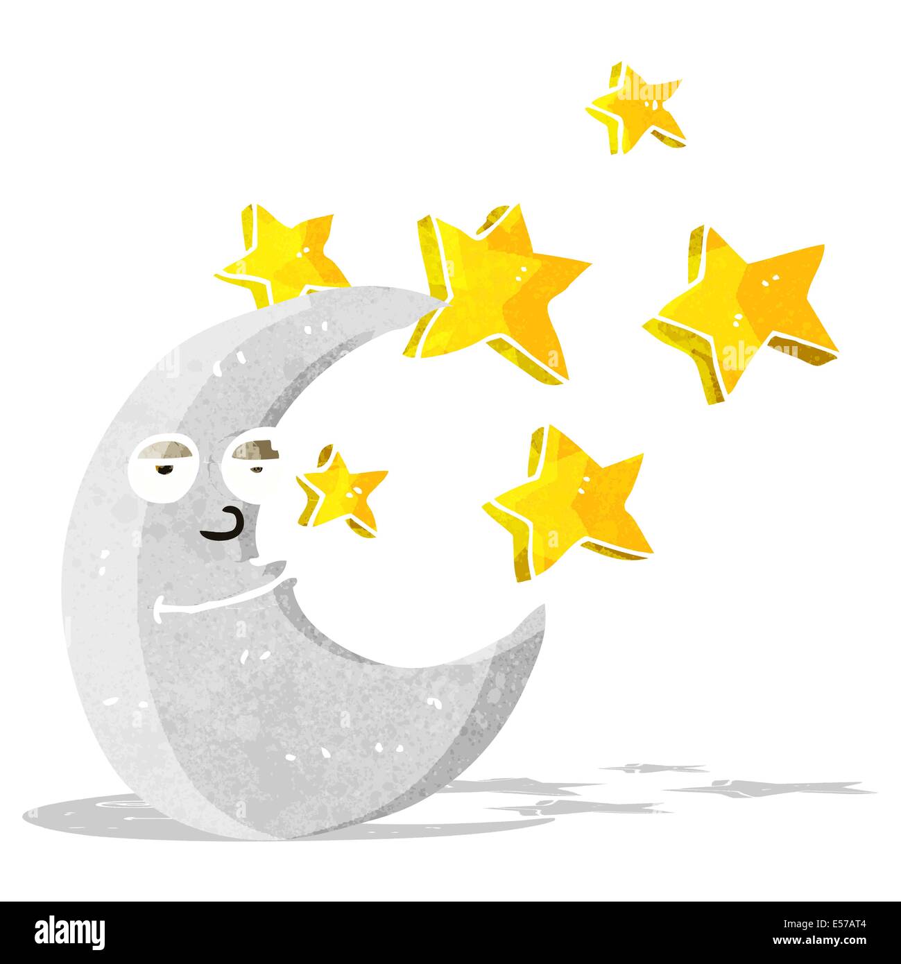 happy cartoon moon Stock Vector Image & Art - Alamy