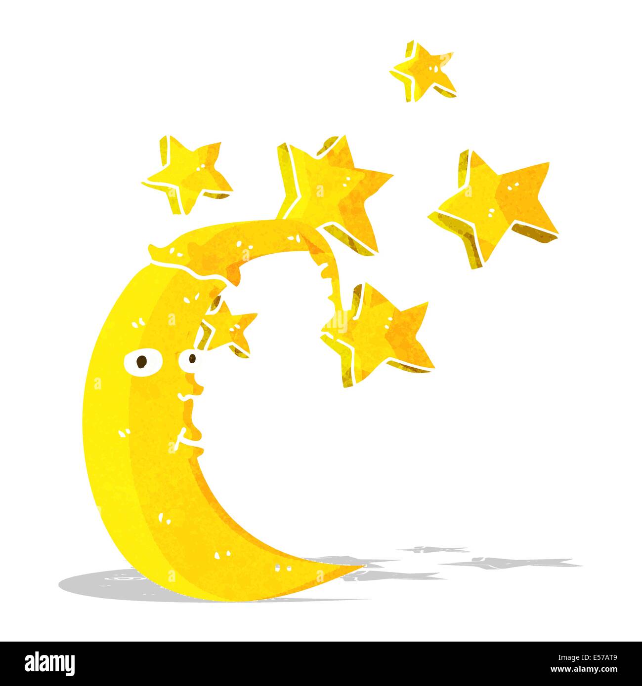 sleepy moon cartoon Stock Vector Image & Art - Alamy