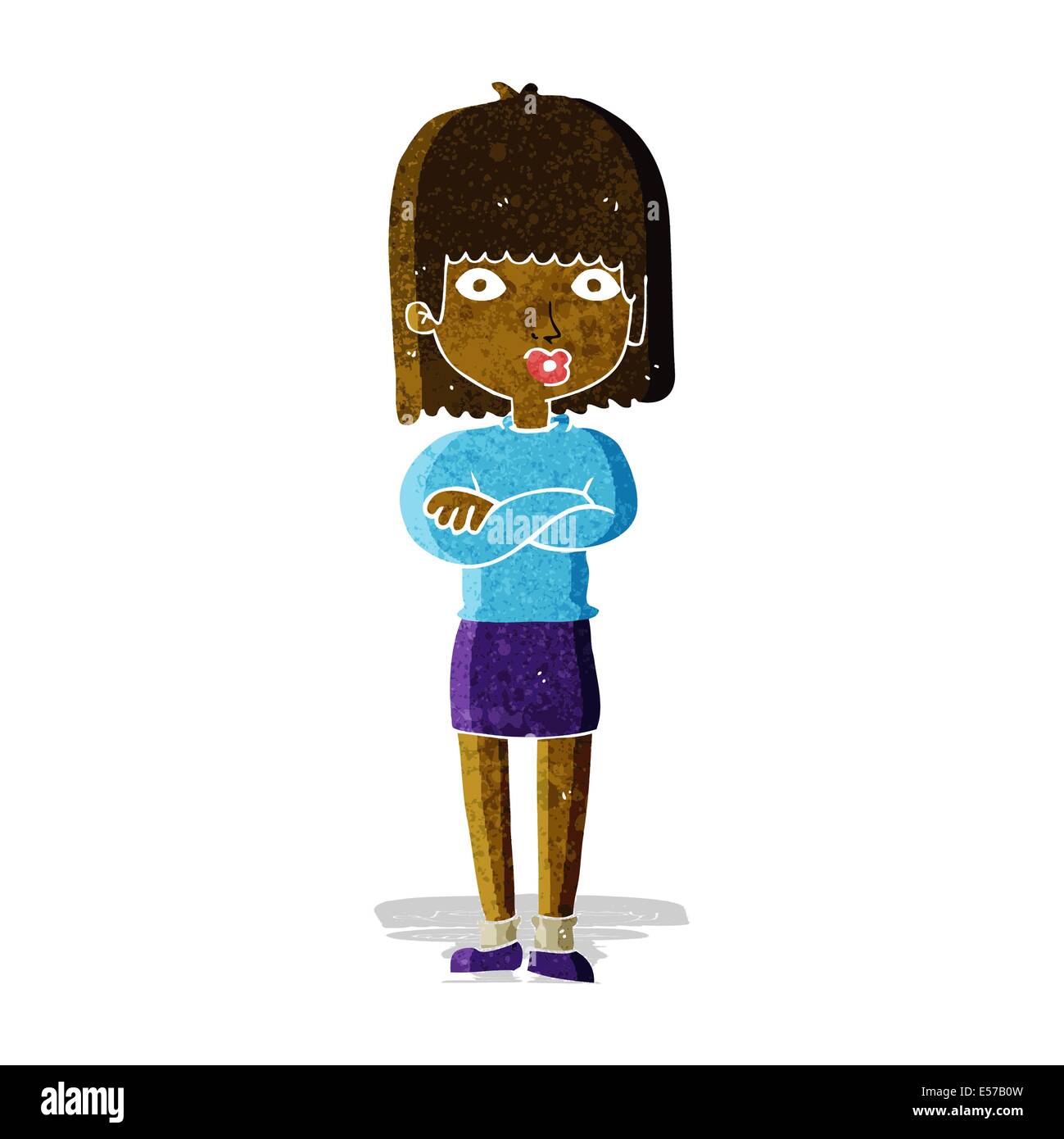 cartoon impatient woman Stock Vector Image & Art - Alamy