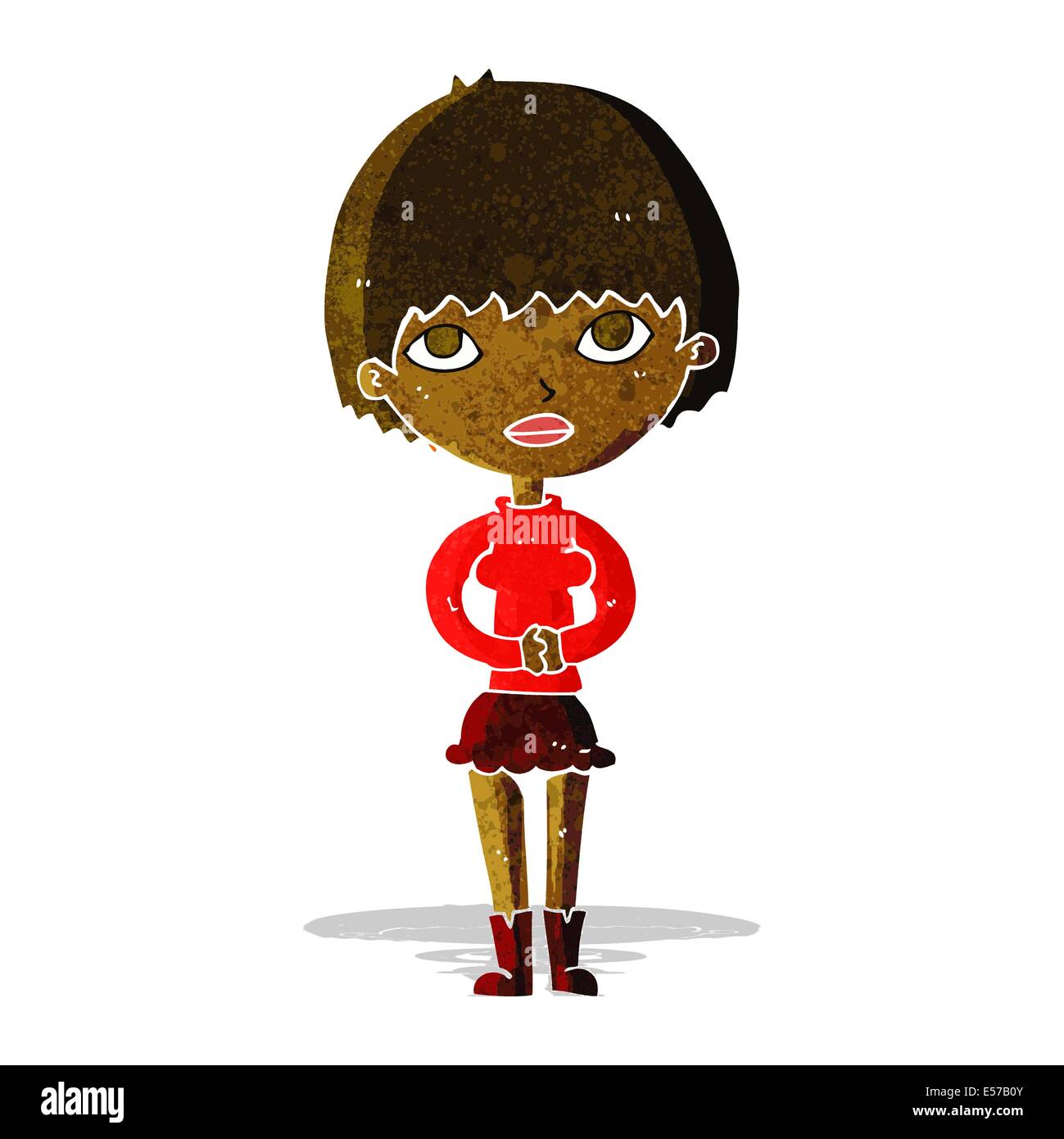 cartoon woman waiting patiently Stock Vector Image & Art - Alamy