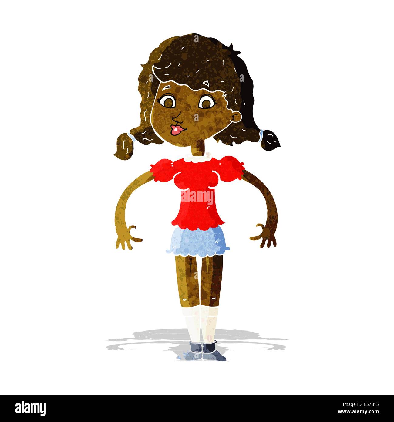 cartoon pretty girl Stock Vector Image & Art - Alamy