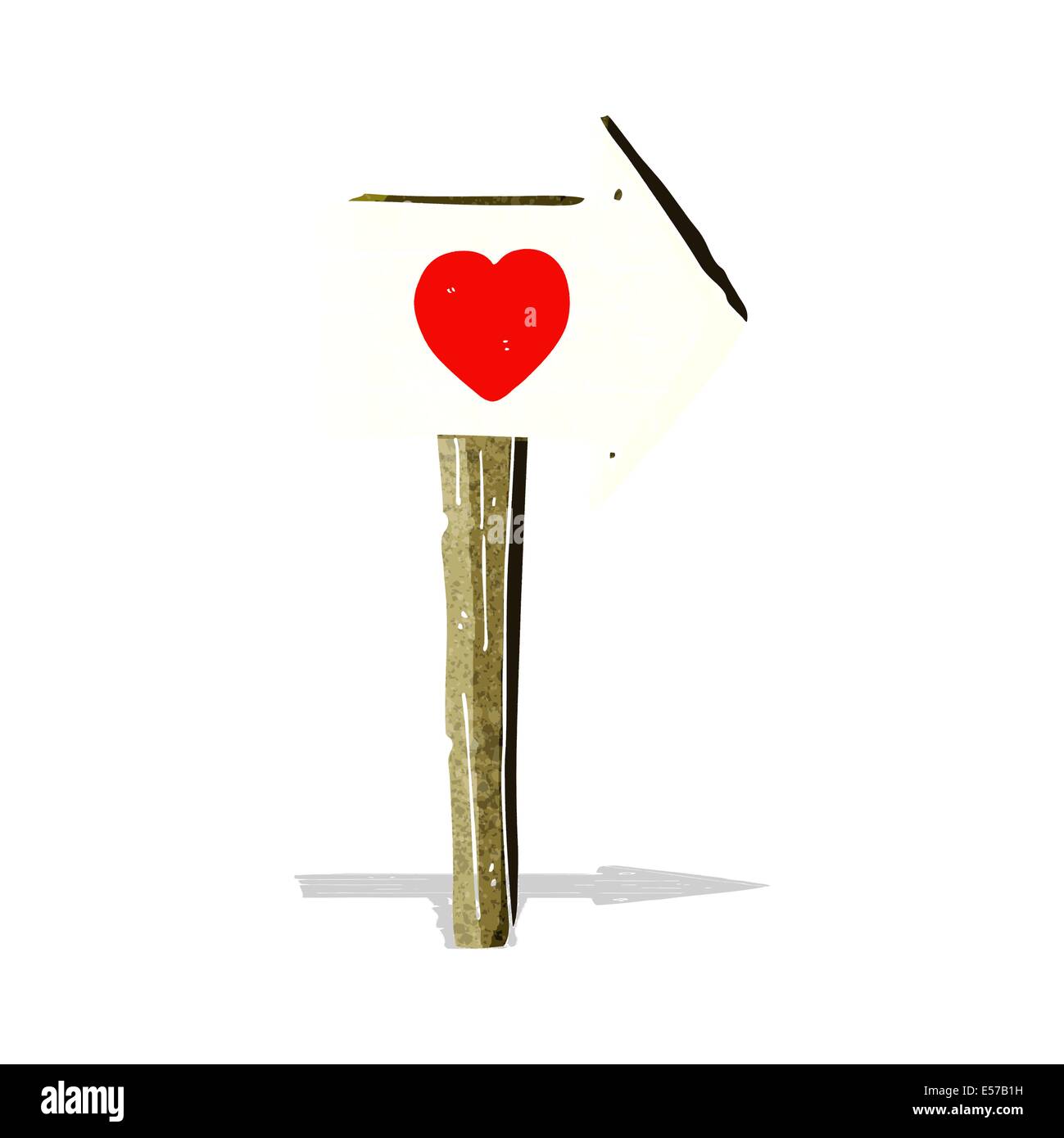 cartoon love heart sign post Stock Vector Image & Art - Alamy