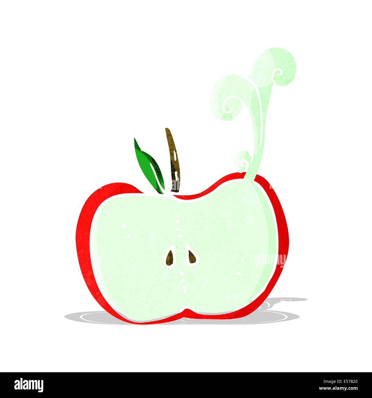 Cartoon juicy apple half Stock Vector Images - Alamy