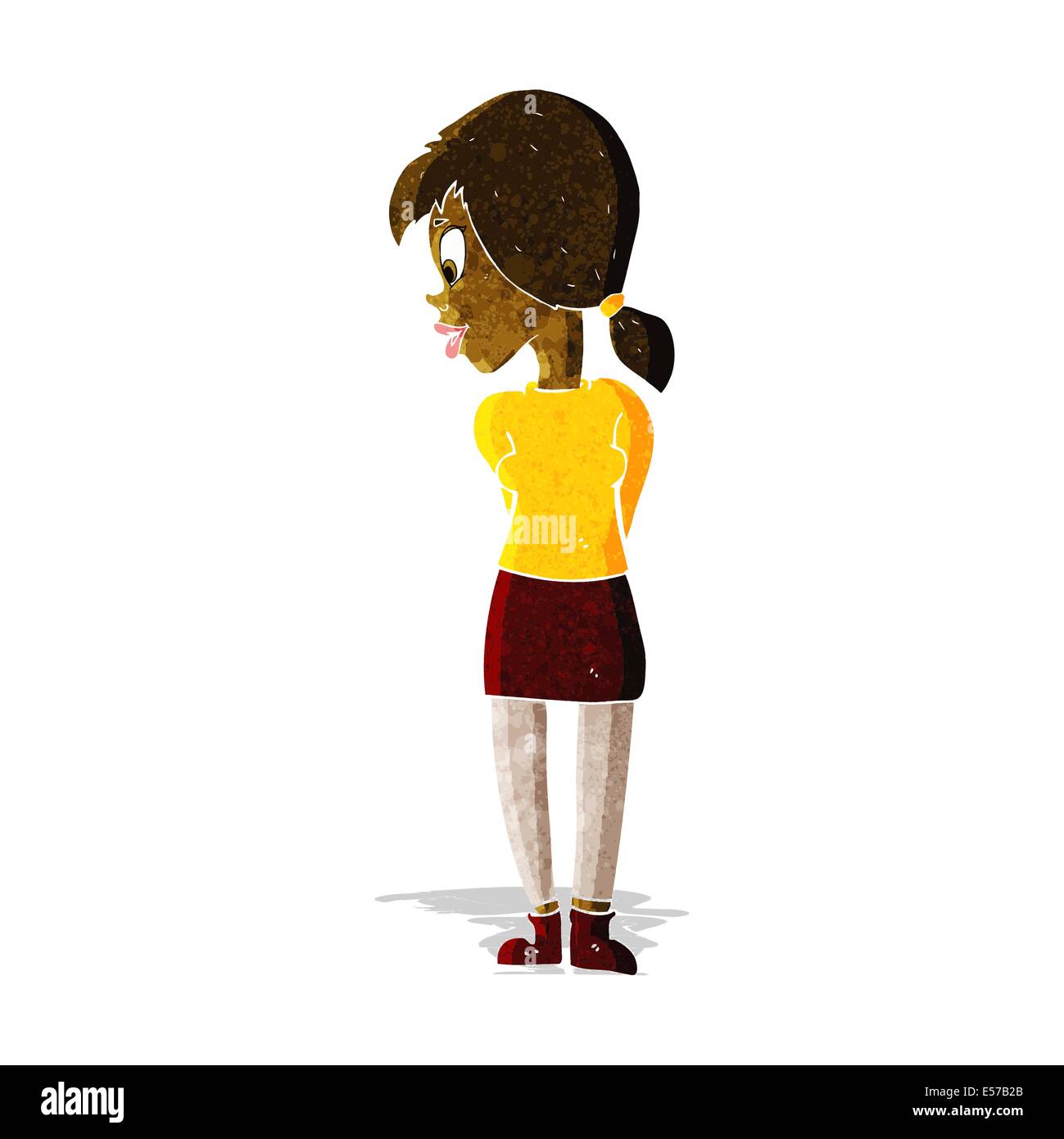 cartoon pretty girl Stock Vector Image & Art - Alamy