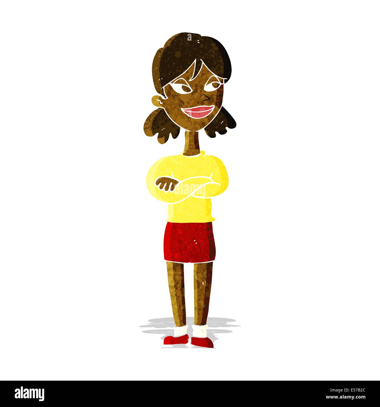 cartoon smug woman Stock Vector Image & Art - Alamy