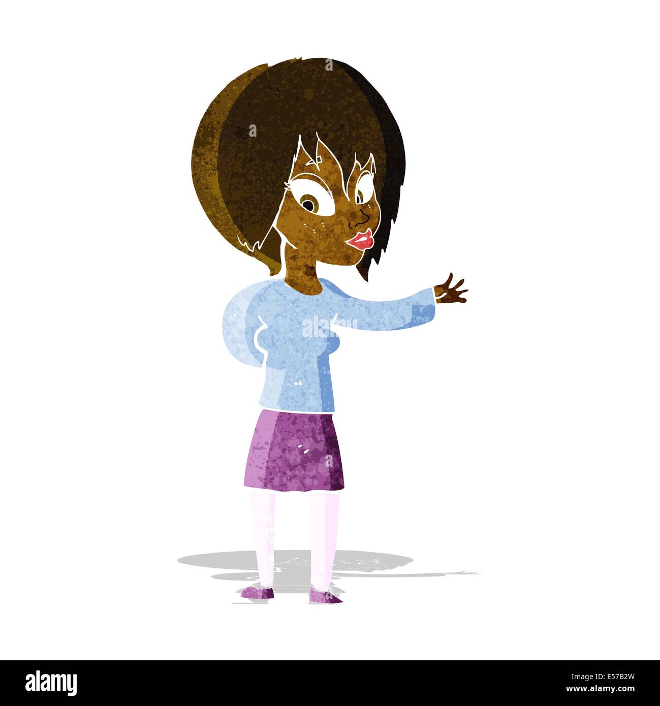cartoon woman making welcome gesture Stock Vector Image & Art - Alamy