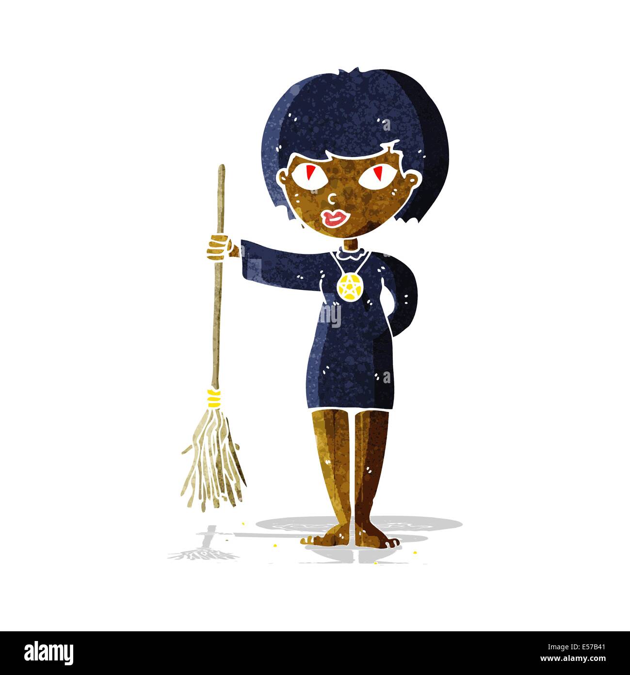 cartoon pretty witch girl Stock Vector Image & Art - Alamy