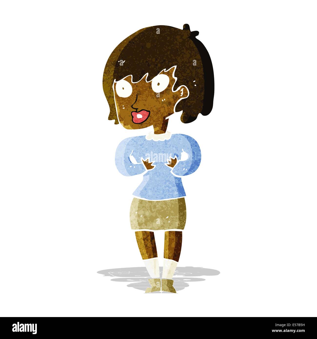 cartoon woman making Who Me? gesture Stock Vector Image & Art - Alamy