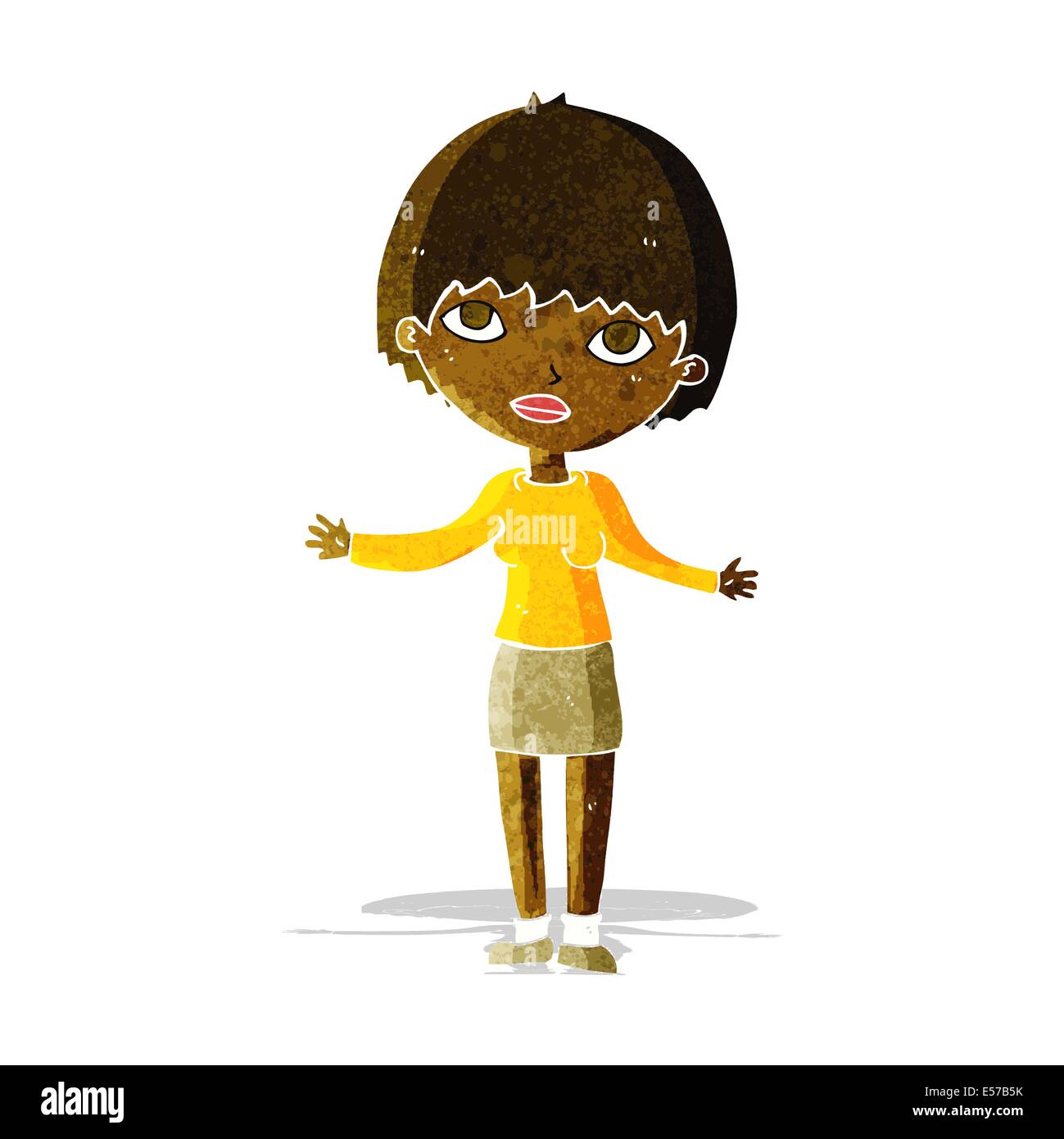 cartoon woman shrugging Stock Vector Image & Art - Alamy