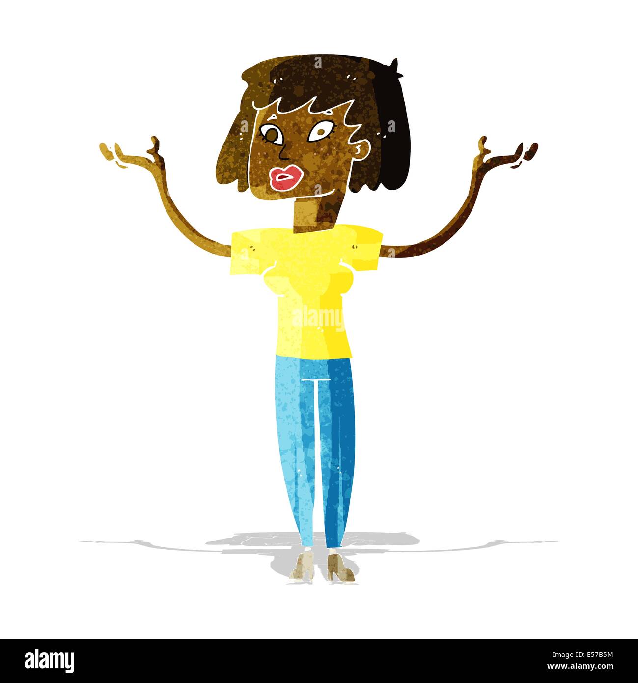 cartoon woman holding up hands Stock Vector Image & Art - Alamy
