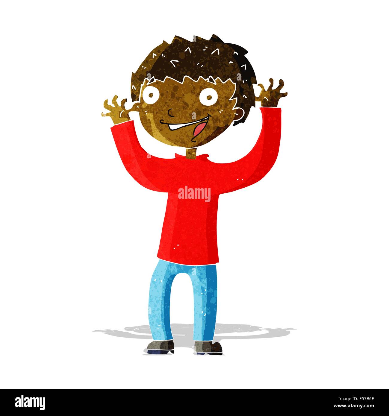 cartoon excited boy Stock Vector Image & Art - Alamy
