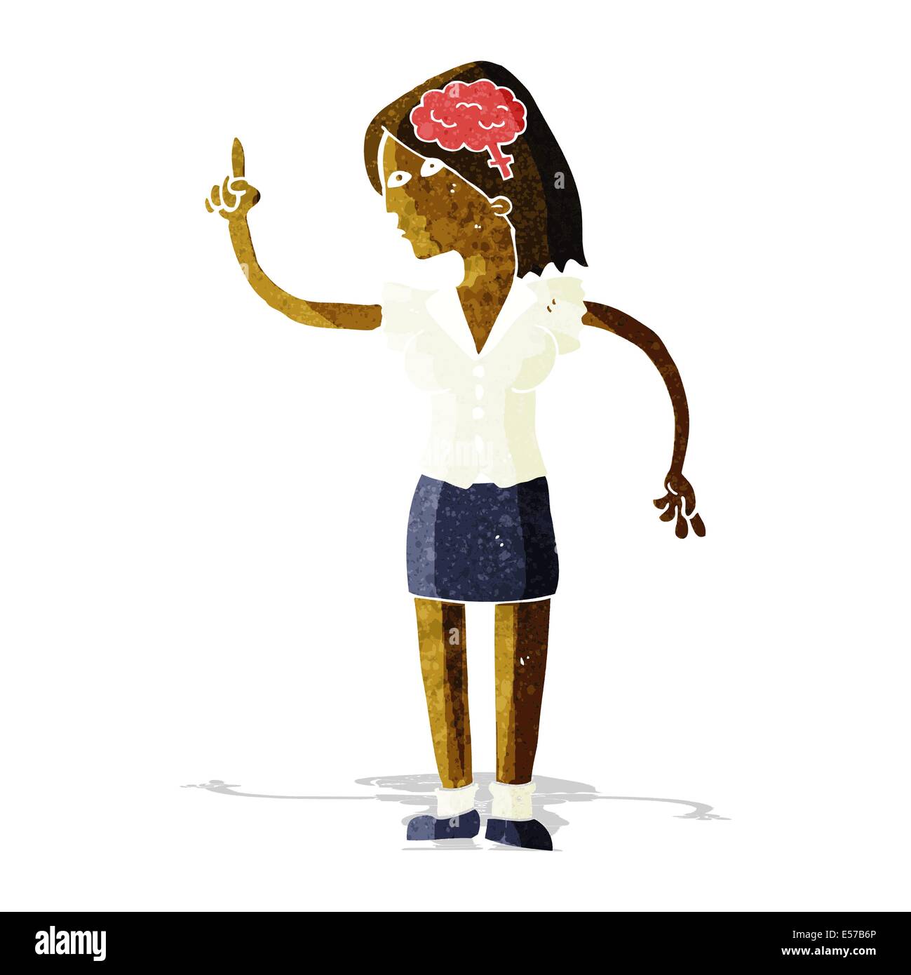 cartoon woman with clever idea Stock Vector Image & Art - Alamy