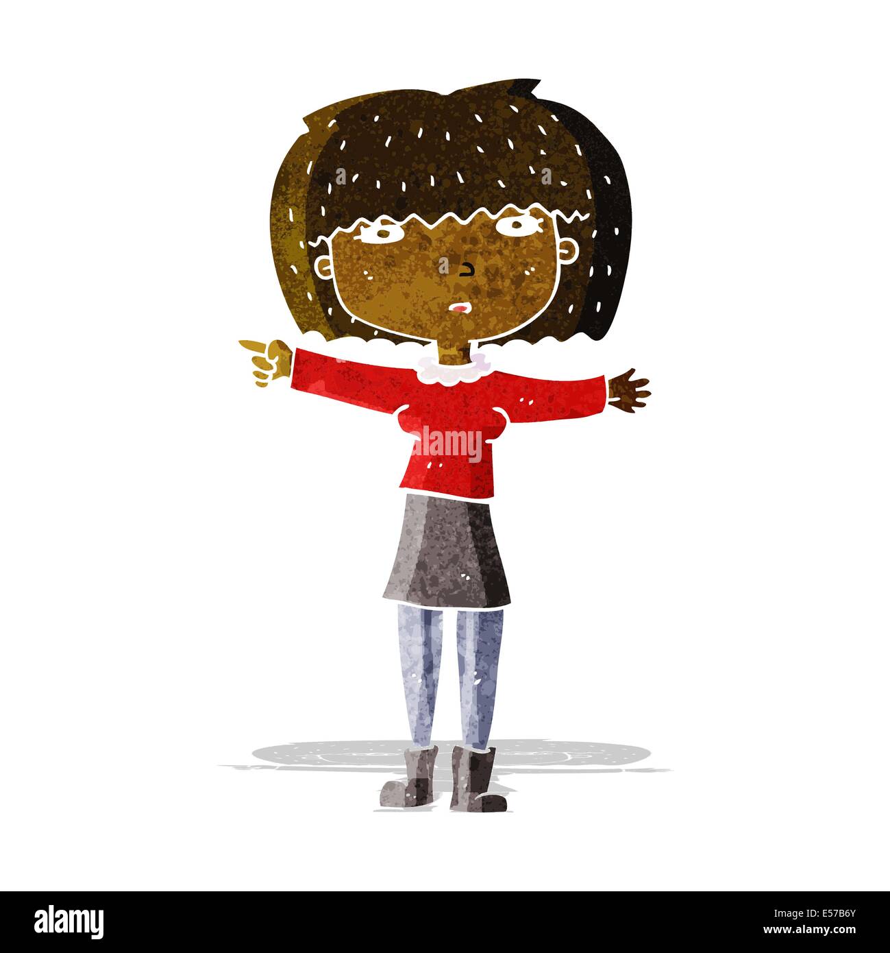 Girl pointing Stock Vector Images - Alamy
