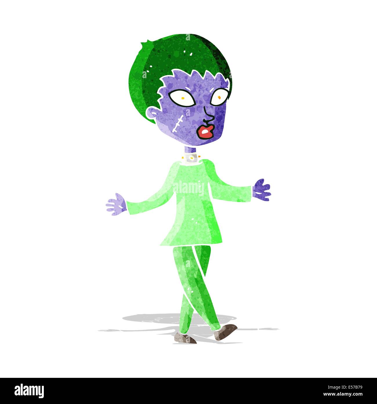 cartoon halloween zombie woman Stock Vector Image & Art - Alamy