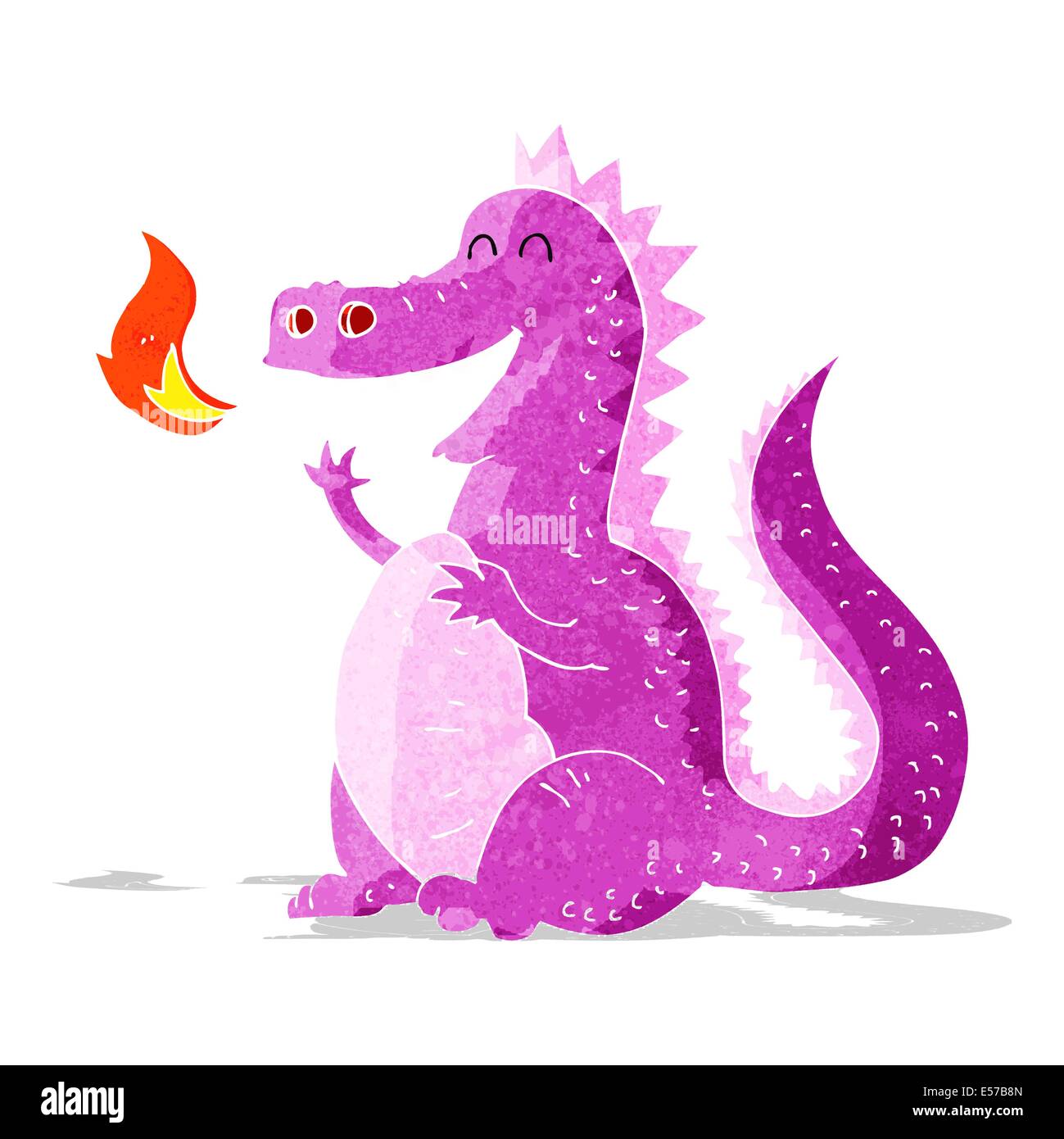 cartoon fire breathing dragon Stock Vector Image & Art - Alamy