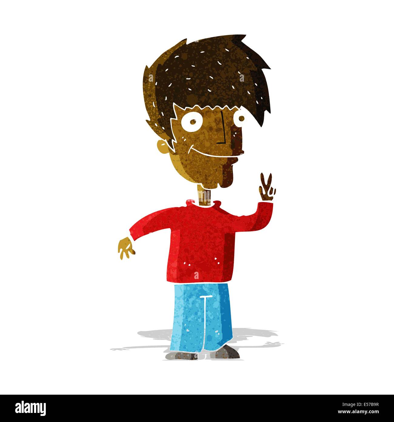 cartoon man giving peace sign Stock Vector Image & Art - Alamy