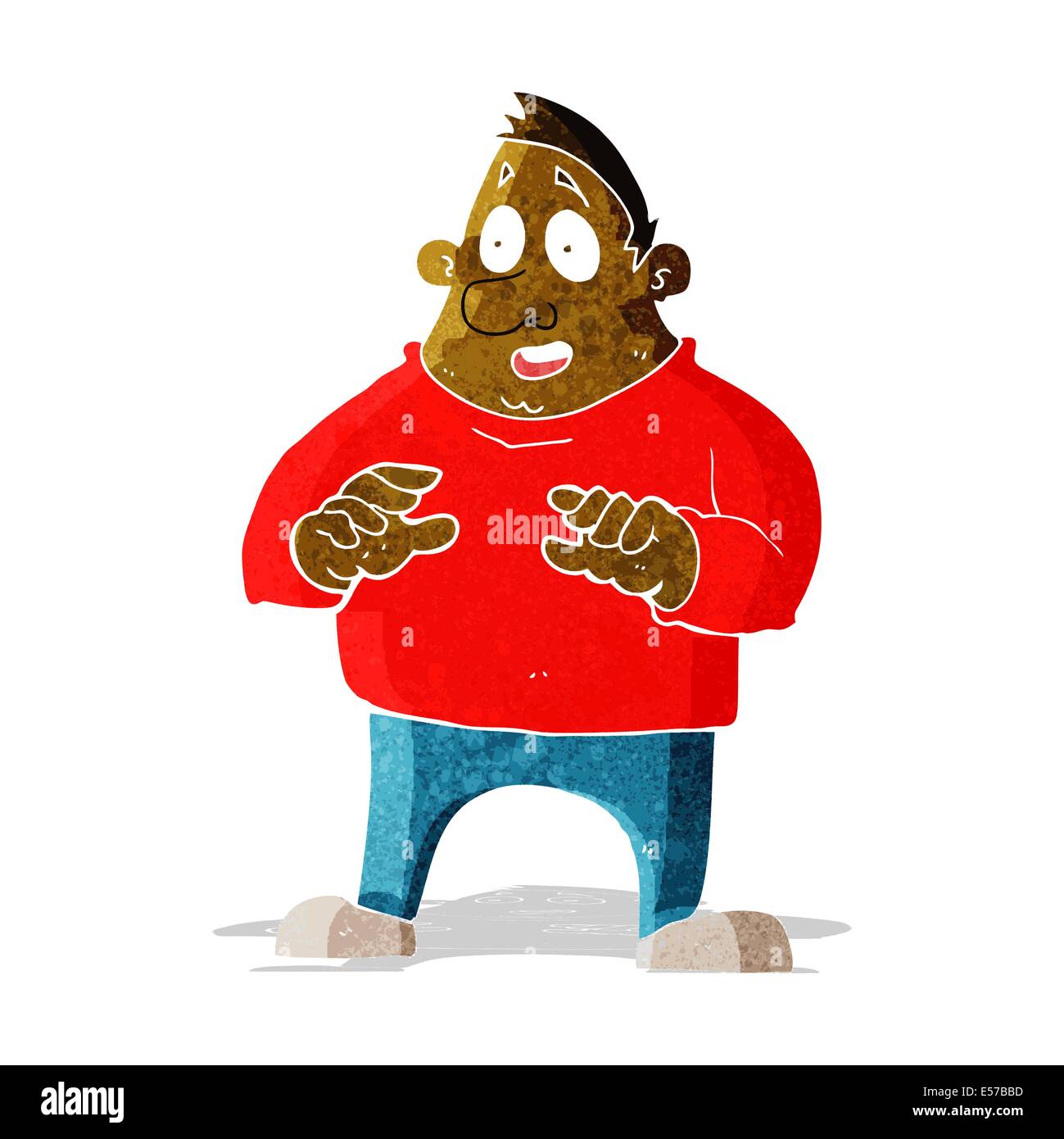 Cute overweight boy Stock Vector Images - Alamy