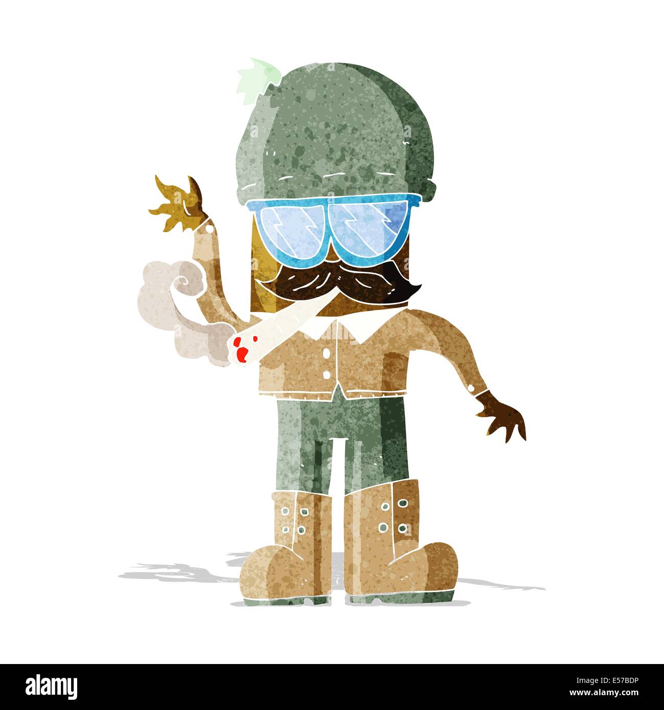 cartoon man smoking pot Stock Vector Image & Art - Alamy