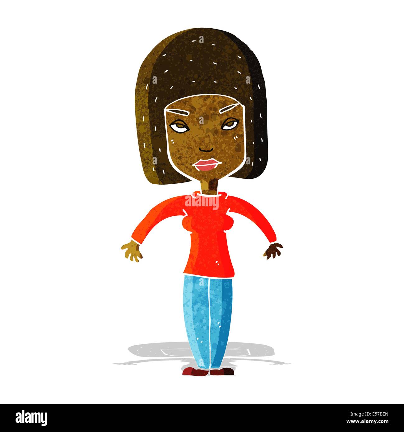 cartoon woman shrugging shoulders Stock Vector Image & Art - Alamy