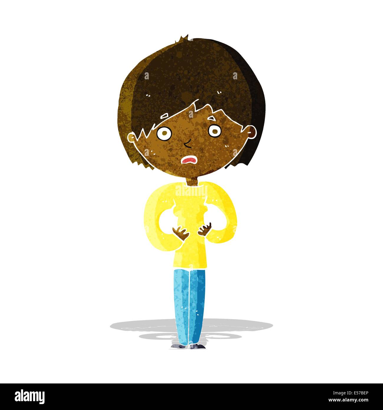 cartoon woman making Who Me? gesture Stock Vector Image & Art - Alamy
