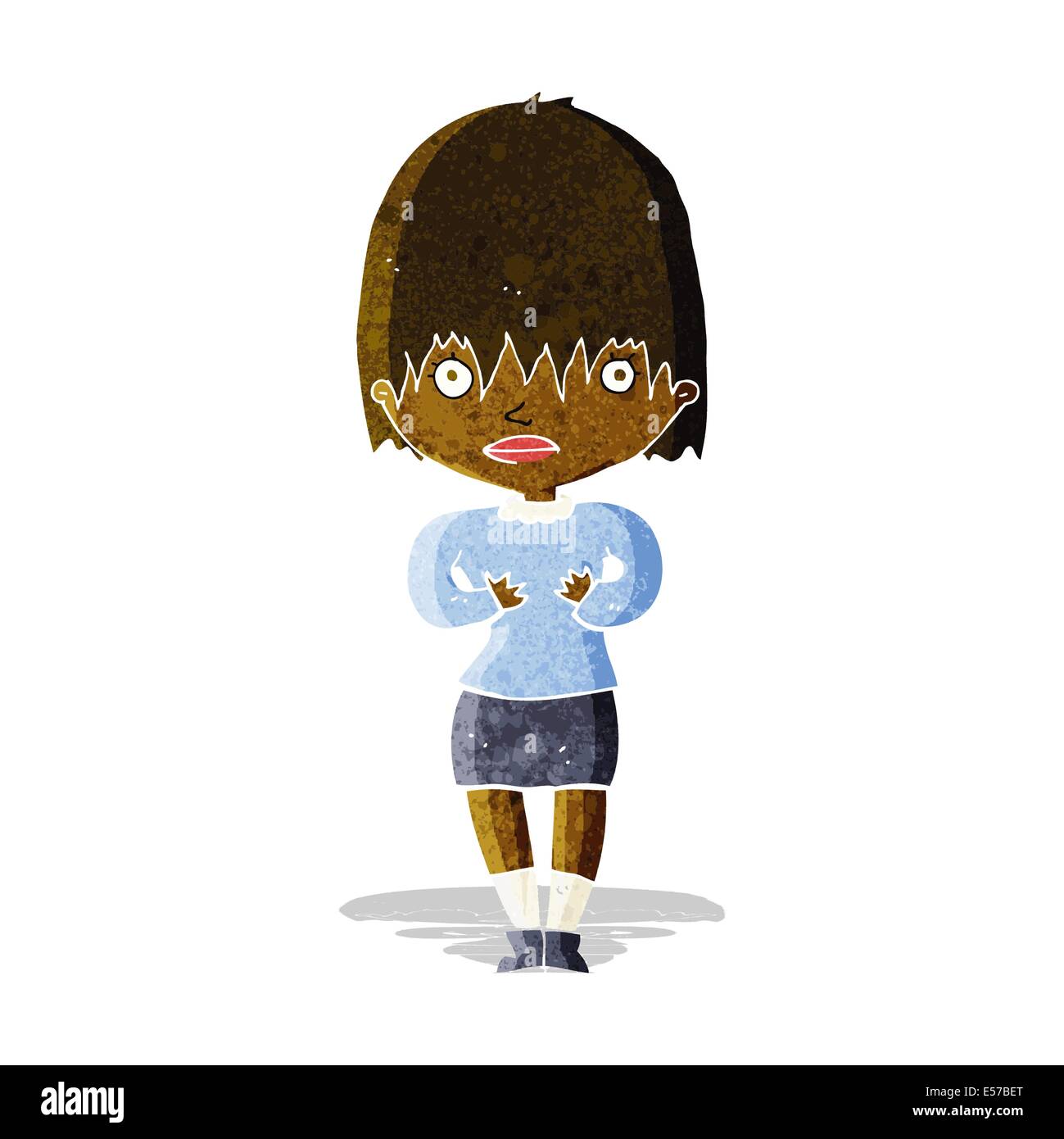 cartoon woman making Who Me? gesture Stock Vector Image & Art - Alamy