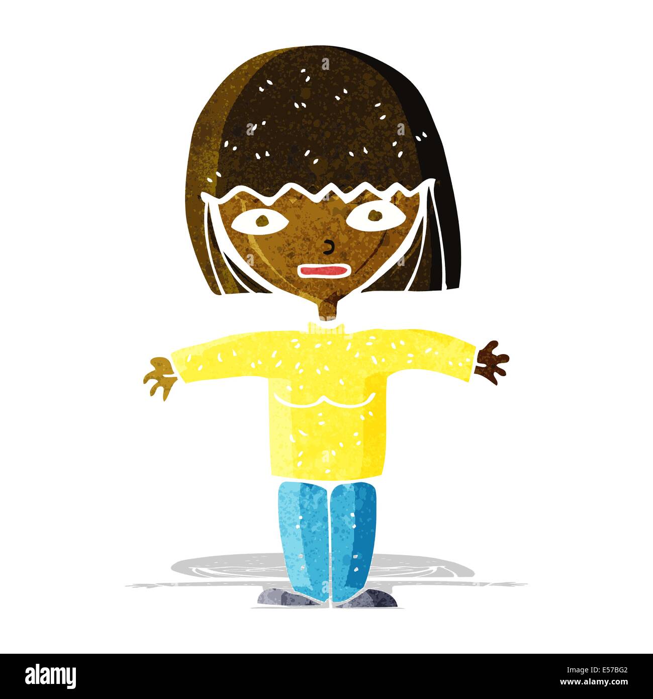 Cartoon woman open arms Stock Vector Images - Alamy