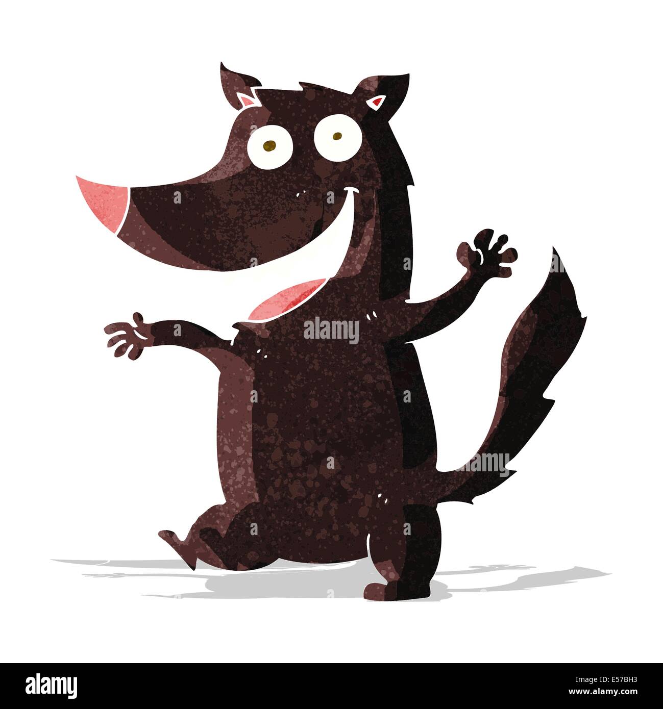 cartoon happy wolf Stock Vector Image & Art - Alamy