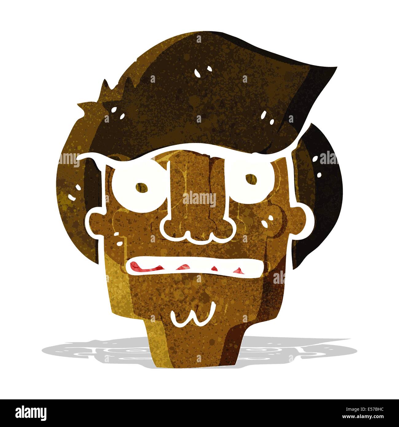 Shocked man face hand drawn Cut Out Stock Images & Pictures - Alamy