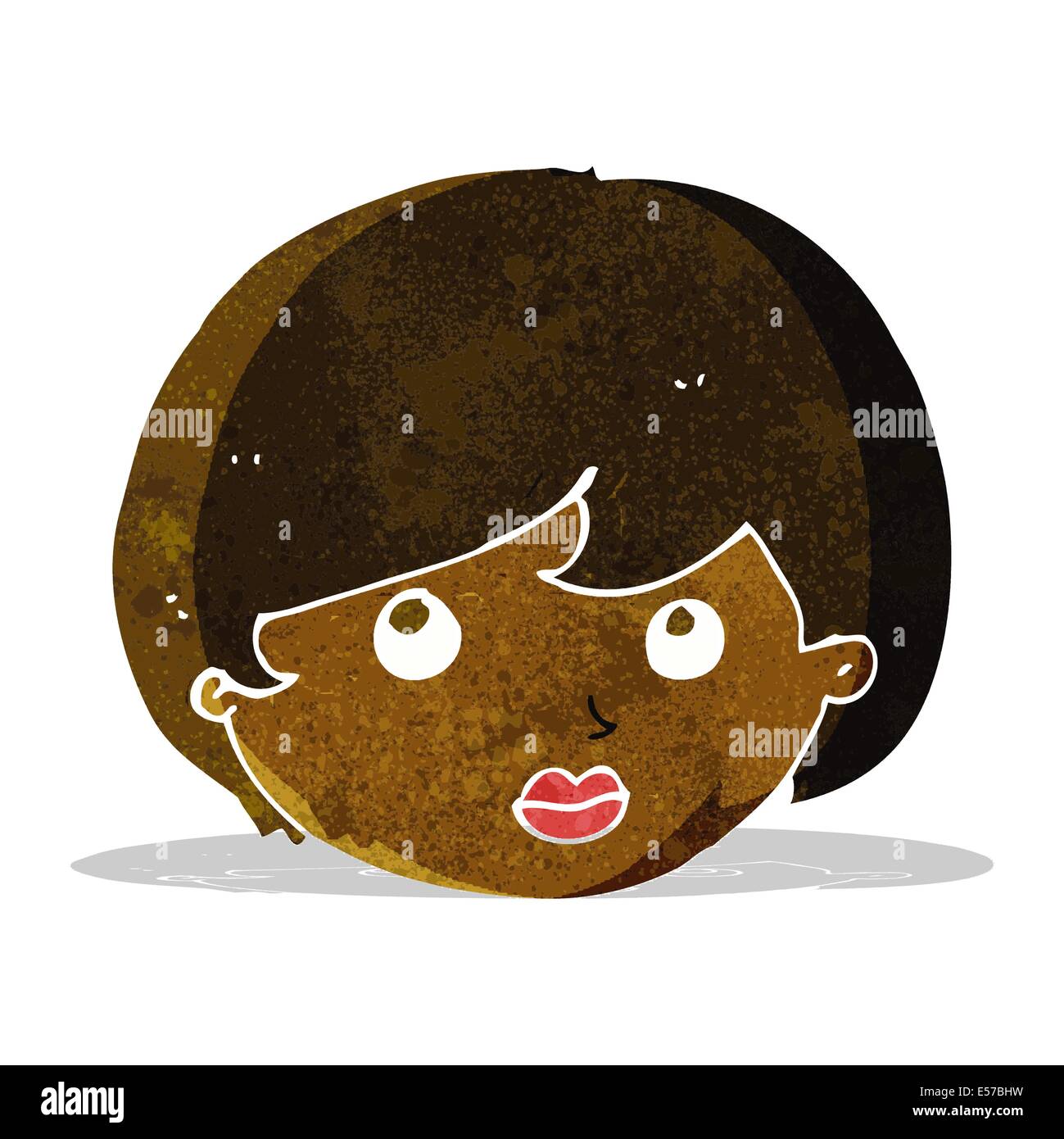 cartoon female face looking upwards Stock Vector Image & Art - Alamy