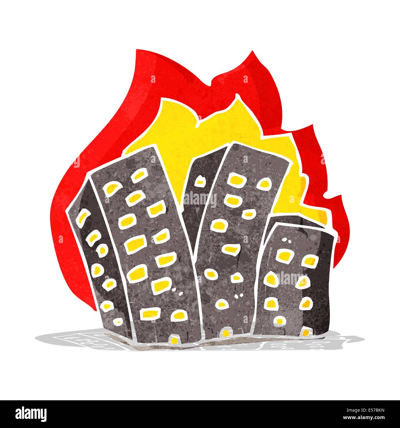cartoon burning buildings Stock Vector Image & Art - Alamy