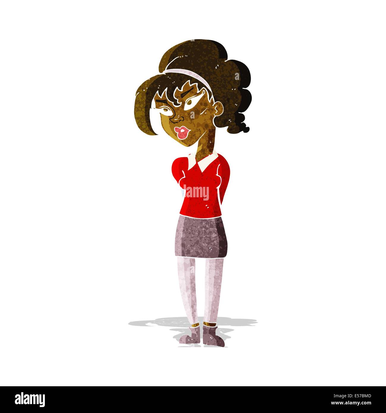 cartoon pretty girl tilting head Stock Vector Image & Art - Alamy
