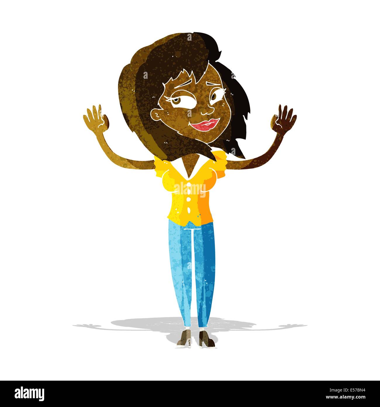 cartoon woman giving up Stock Vector Image & Art - Alamy