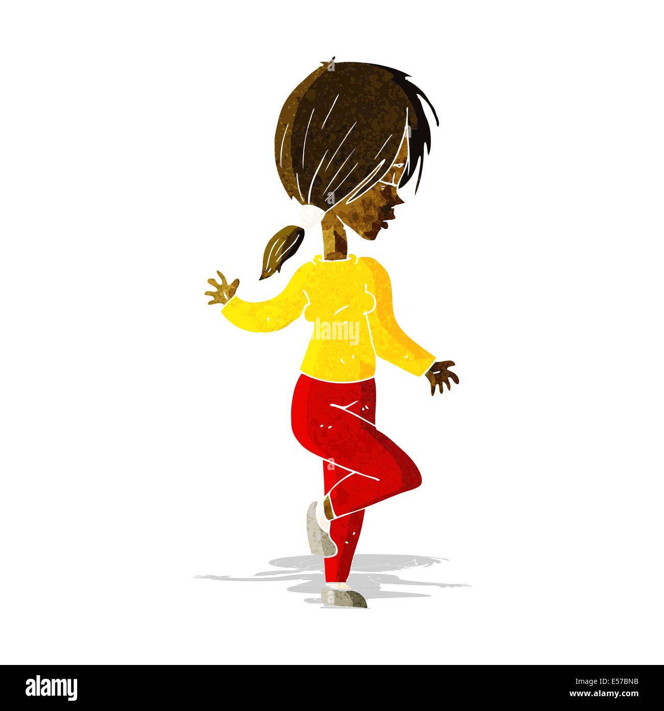 Cartoon Girl Dancing Stock Vector Image And Art Alamy