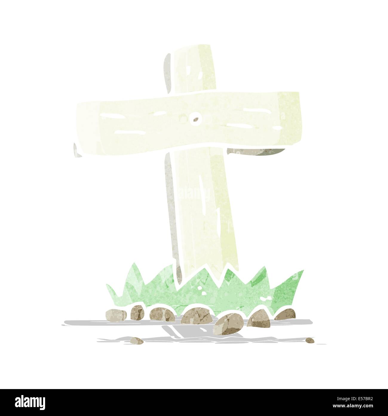 cartoon wooden cross grave Stock Vector Image & Art - Alamy