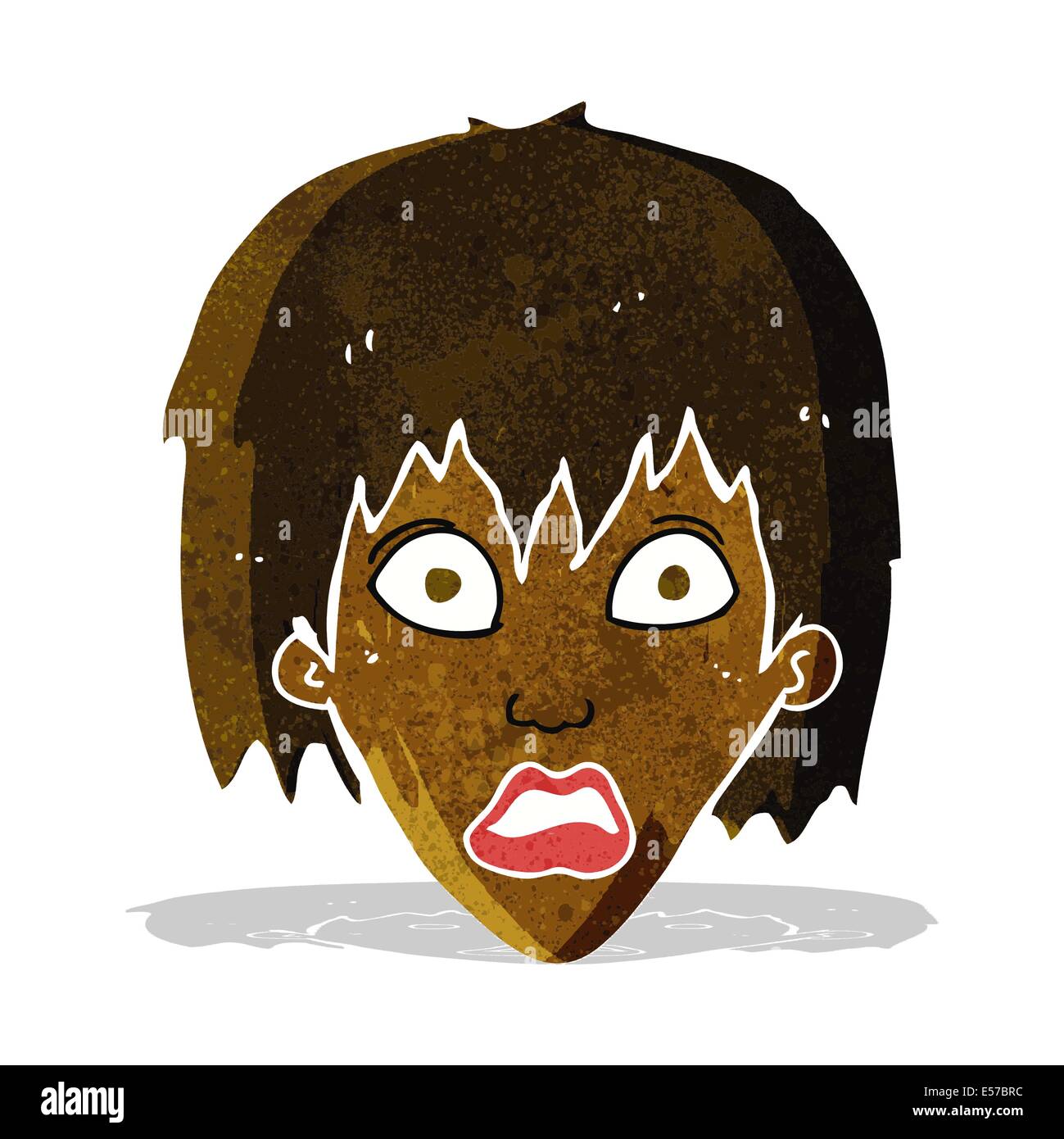 cartoon frightened woman Stock Vector Image & Art - Alamy