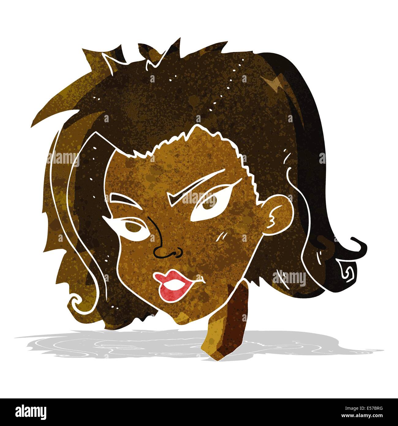 cartoon female face Stock Vector Image & Art - Alamy
