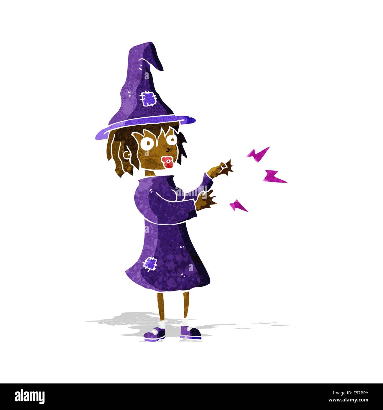 cartoon witch casting spell Stock Vector Image & Art - Alamy